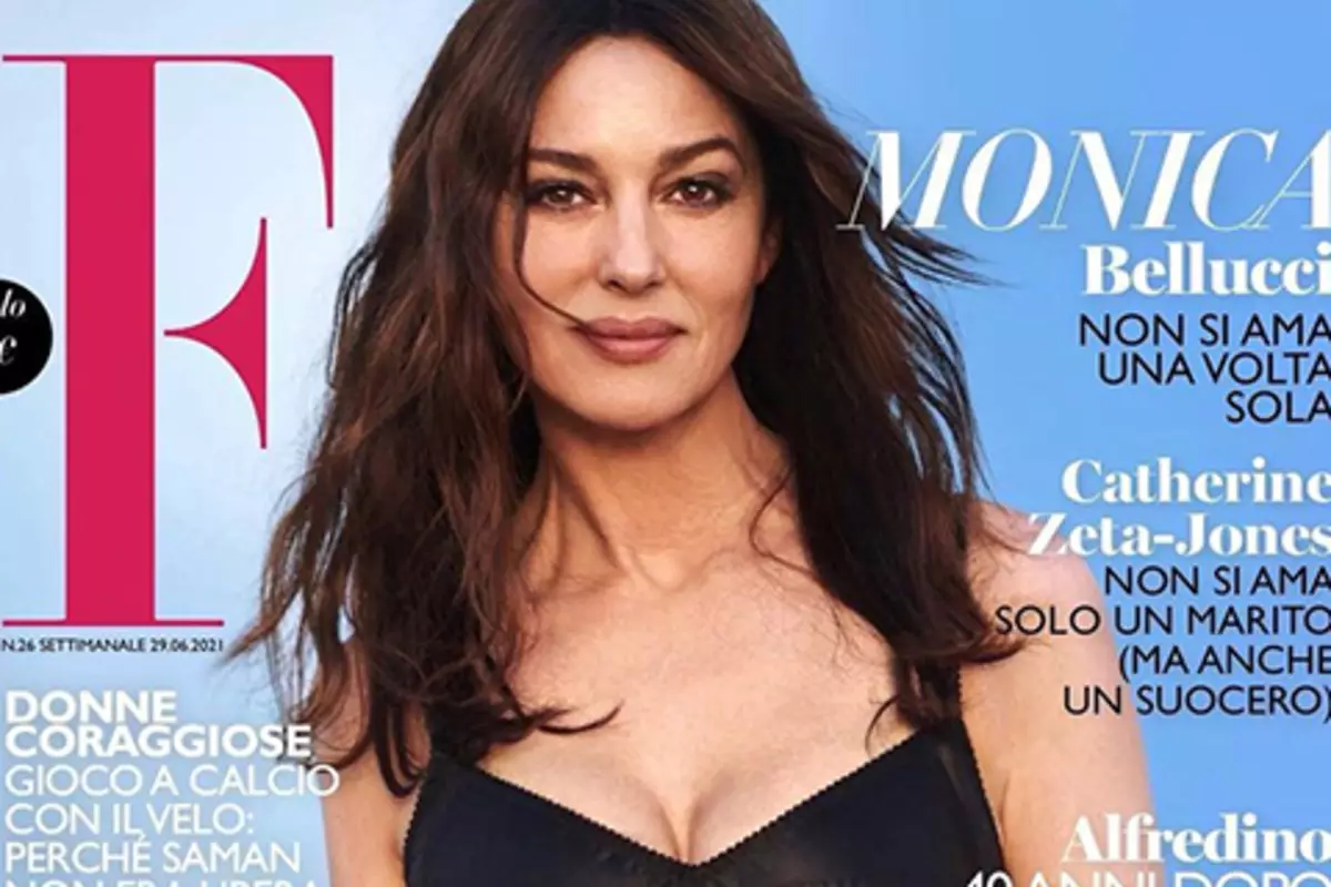 Monica Bellucci näytteli "kesällä" kuvaus italialaiselle lehteelle