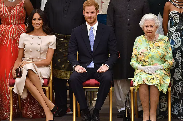 Plante de Megan, Prince Harry et Queen Elizabeth II