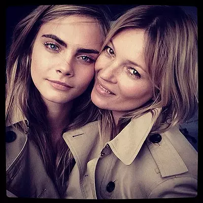 Kara Delvin e Kate Moss