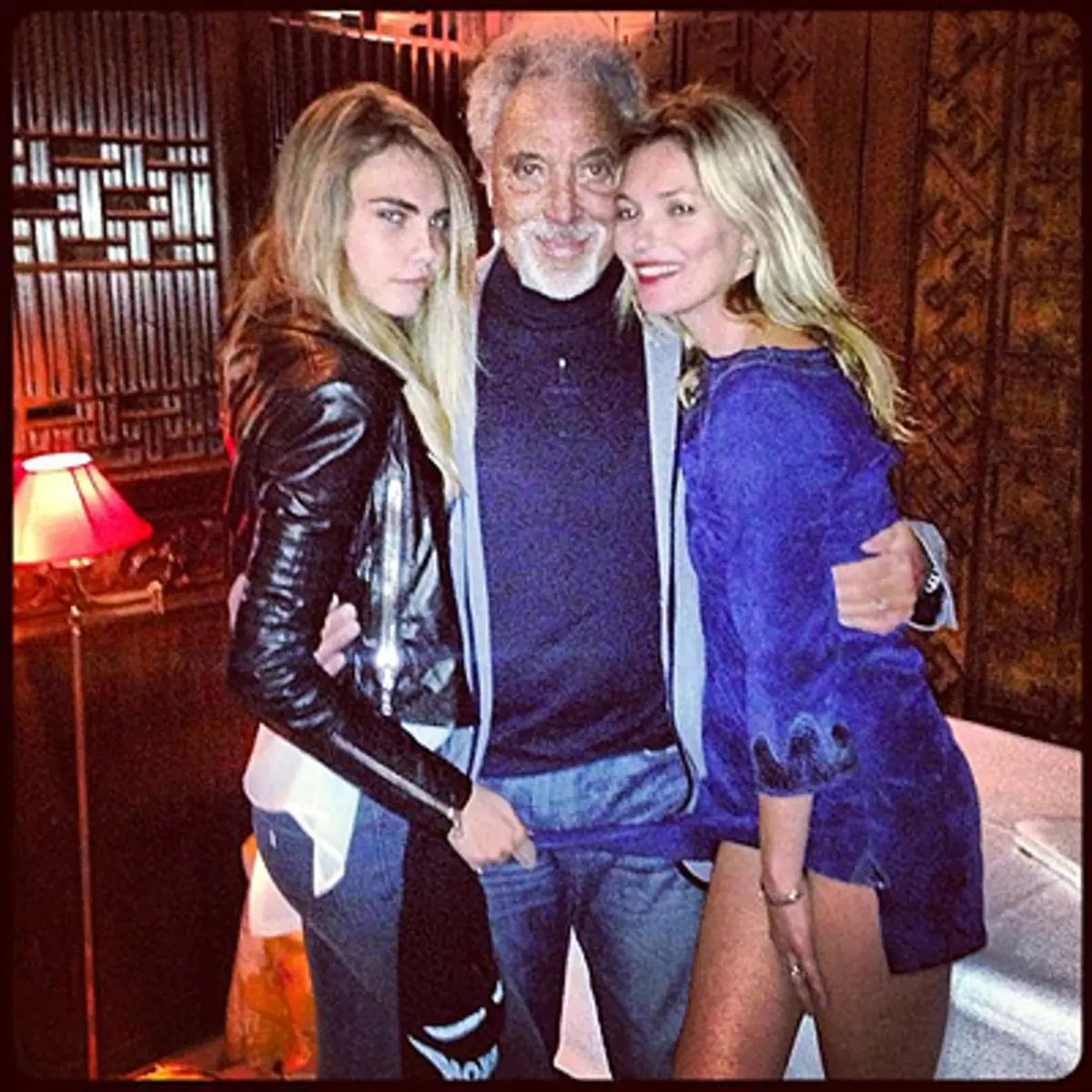 Kara Delvin, Tom Jones e Kate Moss