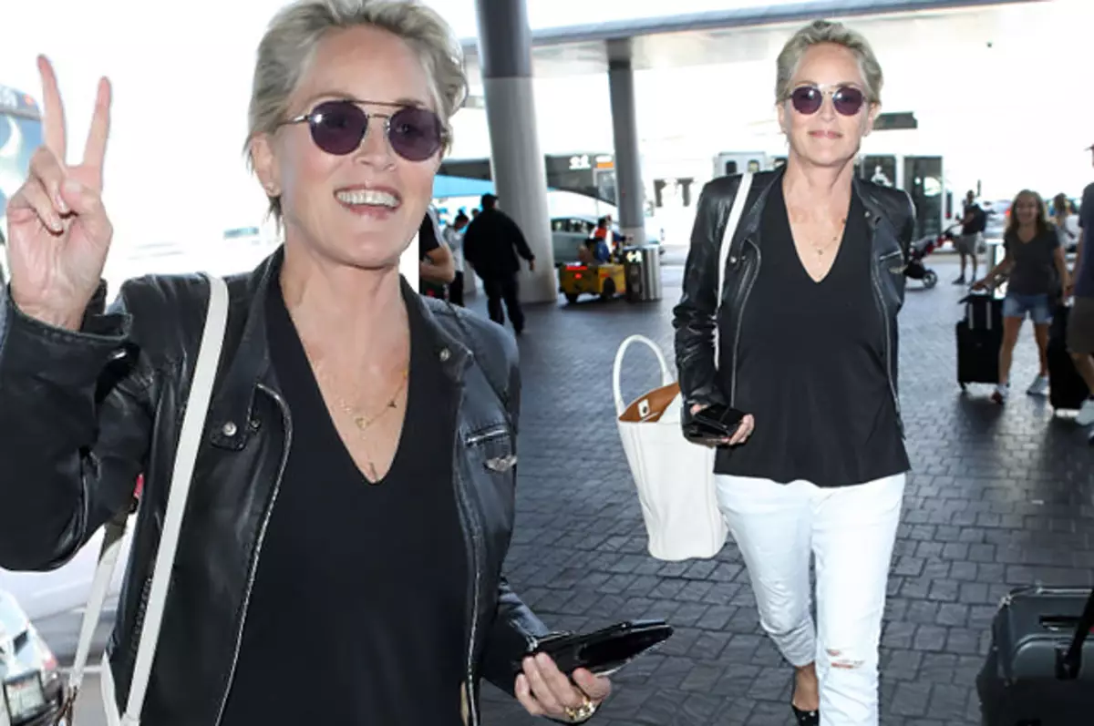 Sharon Stone visade sig vara ljus och svartvitt