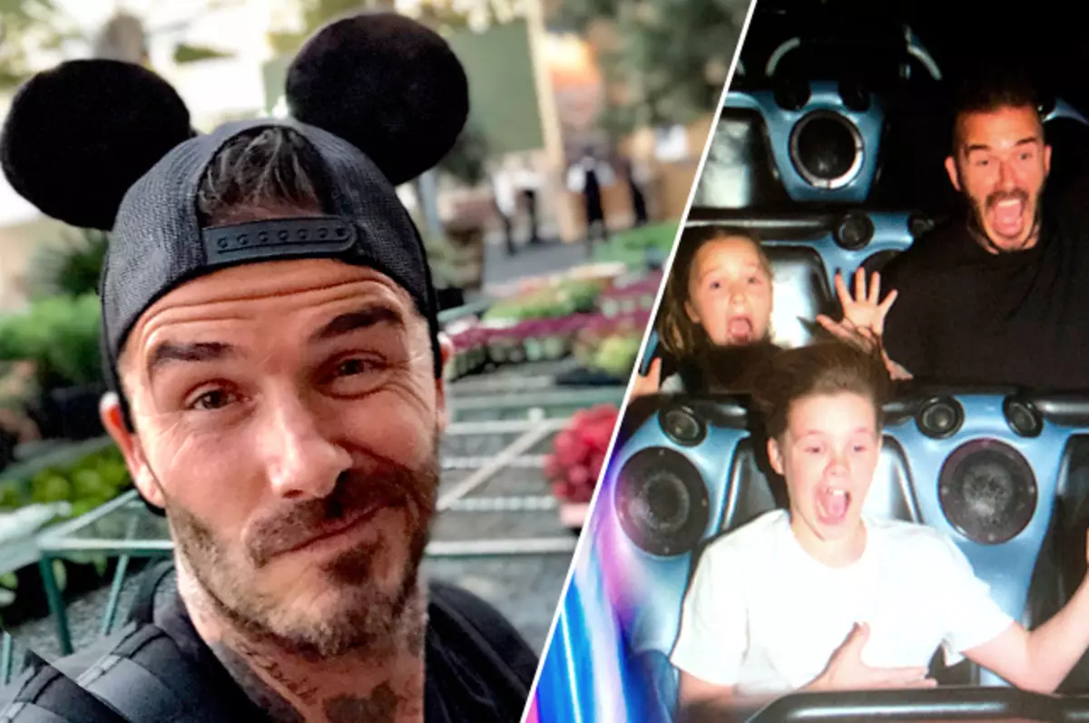 Ile faaiuga o le vaiaso i le aiga Beckham: David ma Victoria na faaitiitia tamaiti i Disneyland