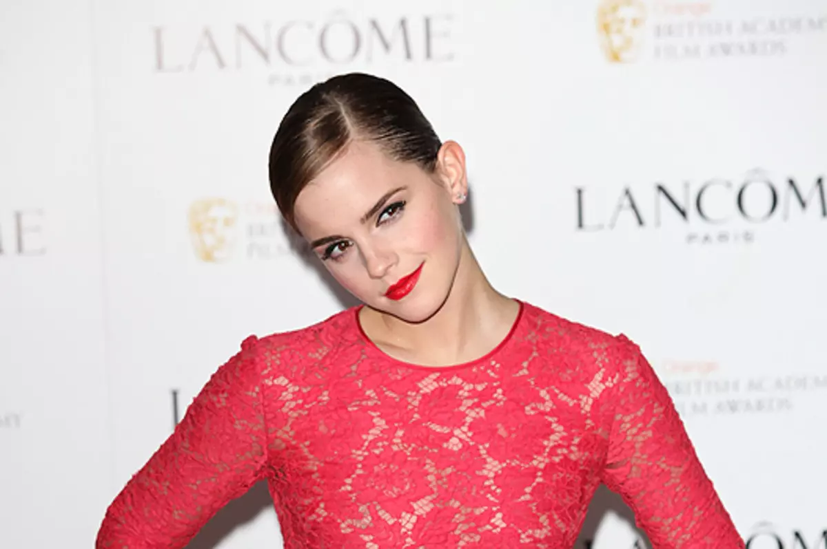 Emma Watson at the party on the eve of BAFTA