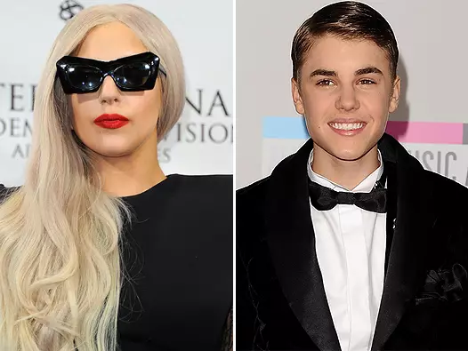 Lady Gaga ve Justin Bieber - yılın en cömert yararları