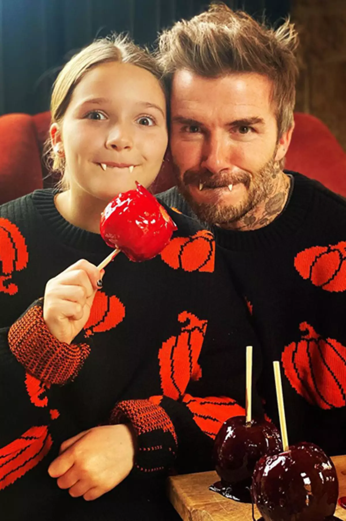 David Beckham avec sa fille Harper