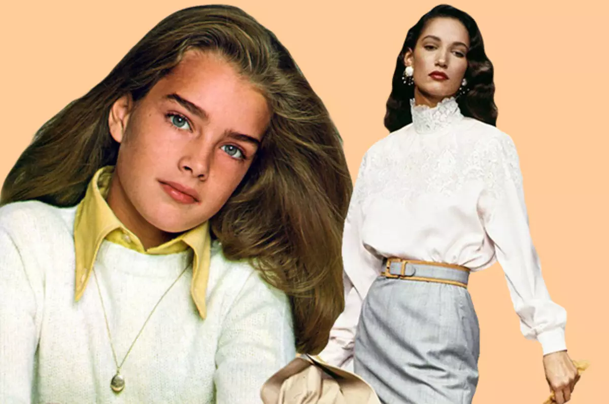 Sauran supermodels: daga Brooke Shields da Powlins Porizkova zuwa Katosh - babban taurari na 1980s podium