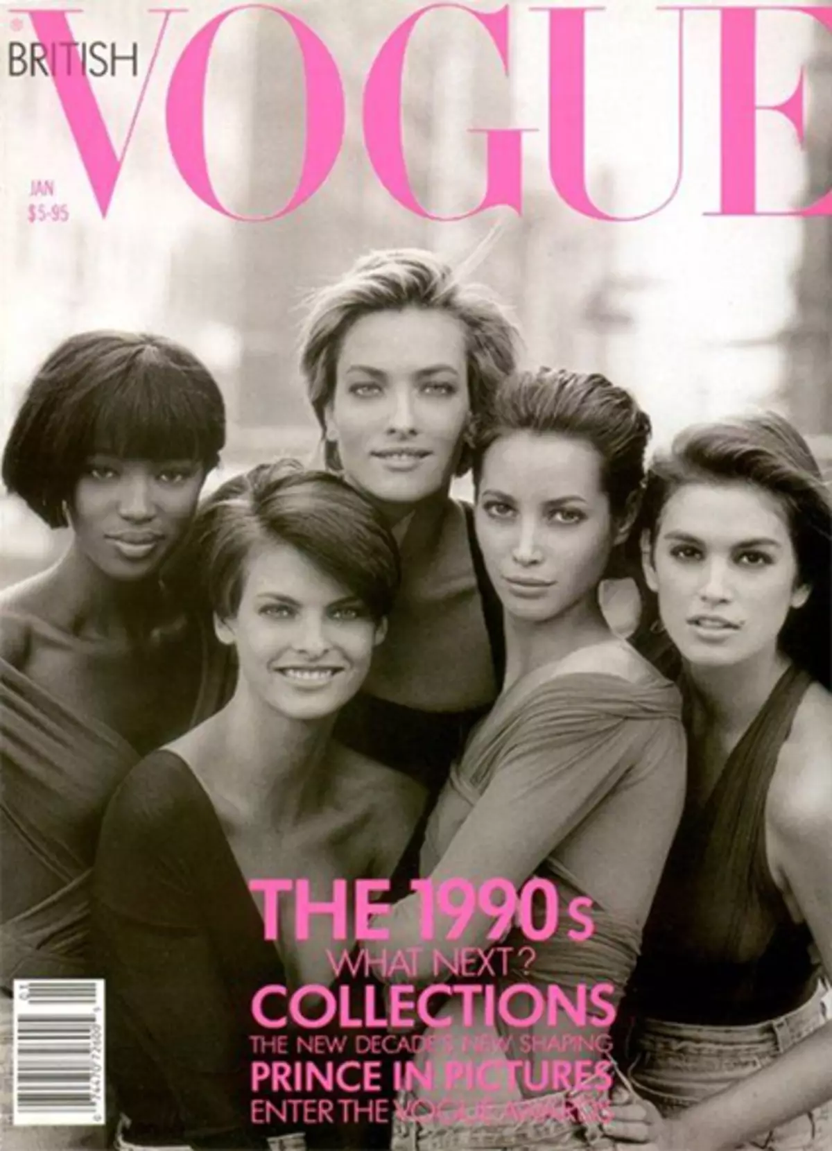 Naomi Campbell, Linda Evangelist, Tatyana Patitz, Christie Tarlington och Cindy Crawford