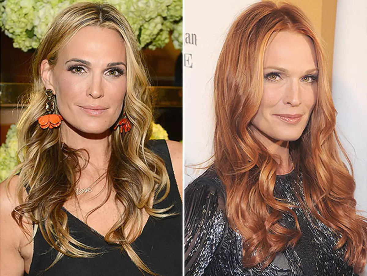 Mwangaza zaidi: Molly Sims repainted nywele.