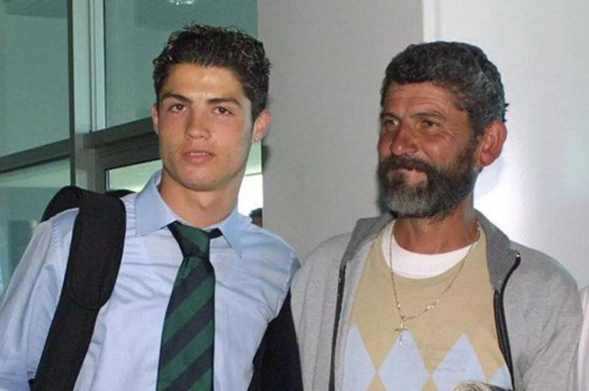 Cristiano Ronaldo med pappa