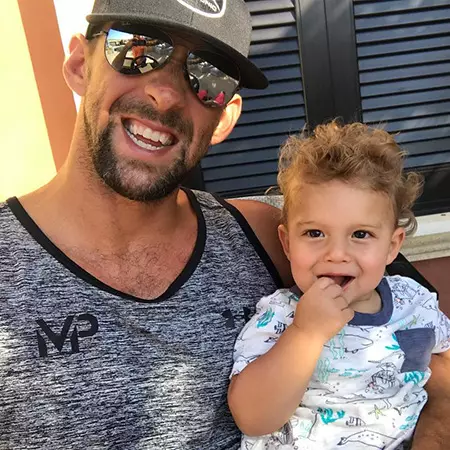 Michael Phelps with son Boomer