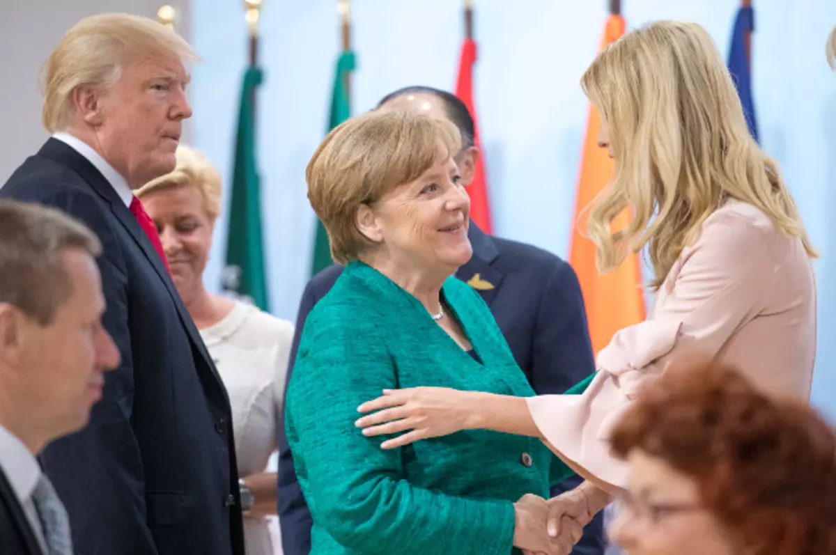 Donald Trump, Angela Merkel နှင့် Ivanka Trump