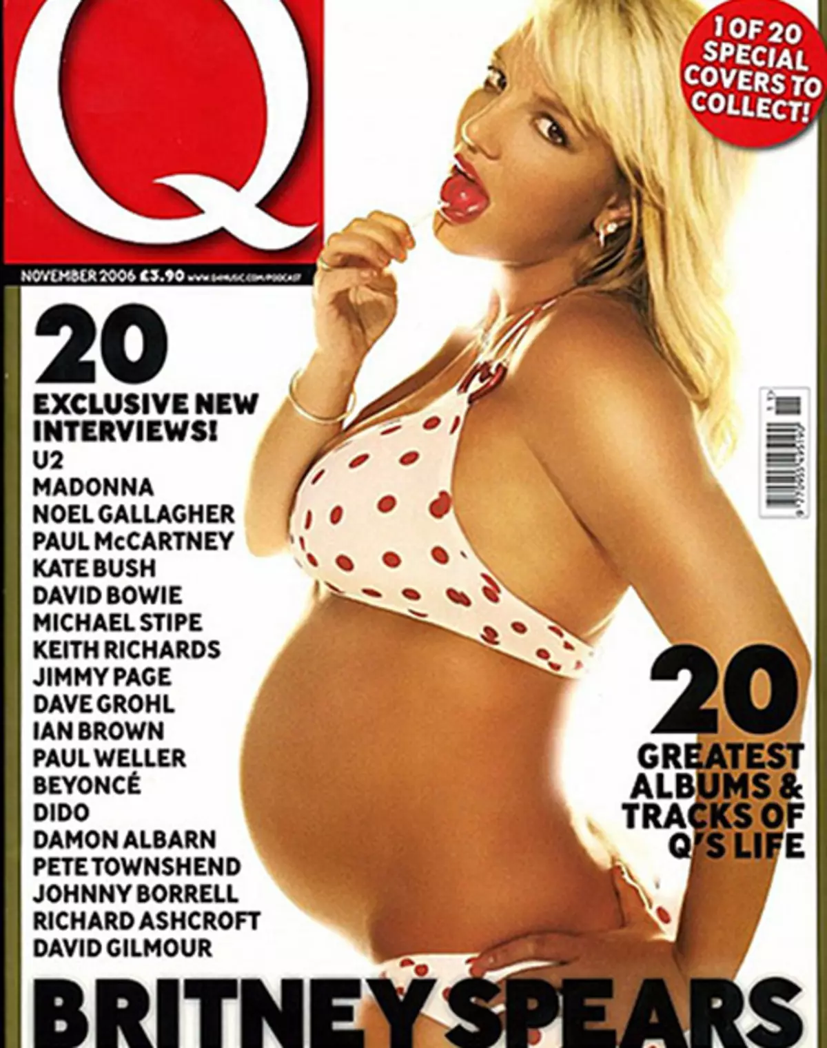 Britney Spears på dækket af magasin Q Magazine, 2006