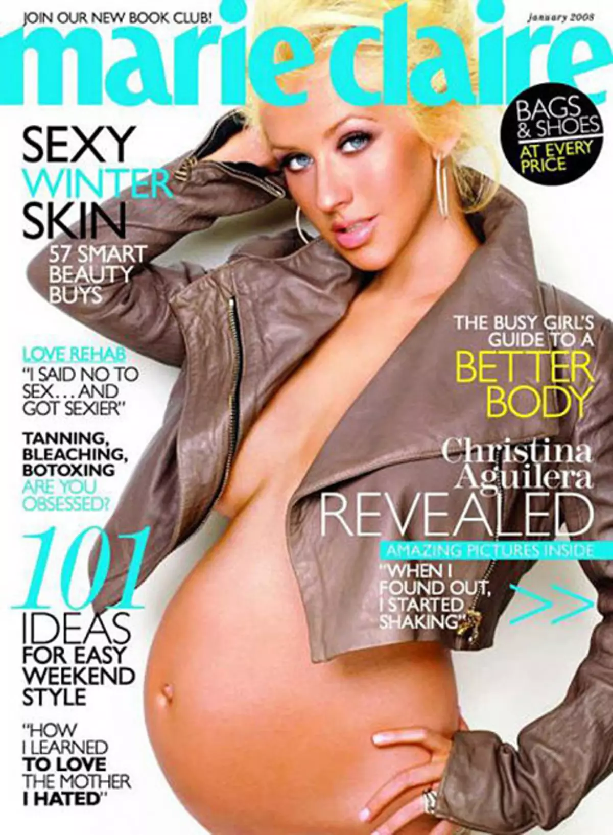 Cristina Aguilera på Marie Claire Magazine Cover