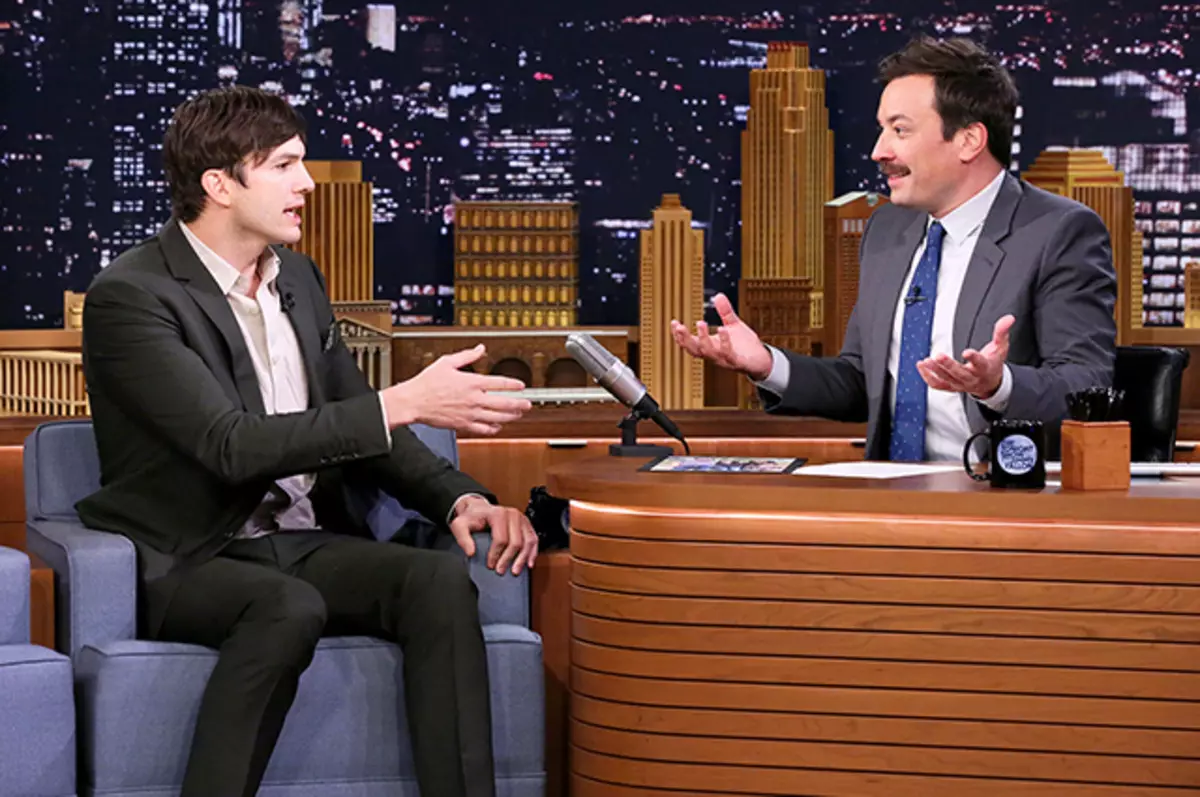 Ashton Kutcher ir Jimmy Fallon