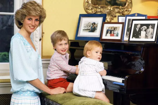 Prinses Diana met seuns