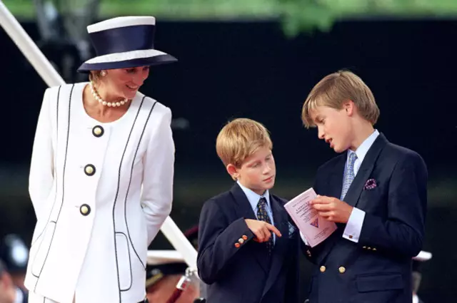 Prinses Diana met seuns