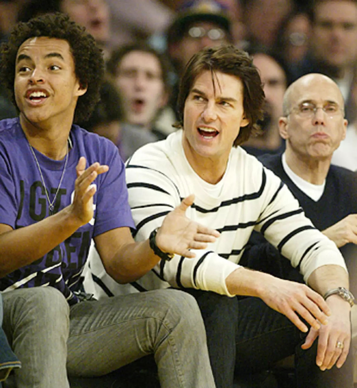 Hoeveel jaar, hoeveel winters: Tom Cruise en David Beckham het op die spel Lakers ontmoet 150308_2