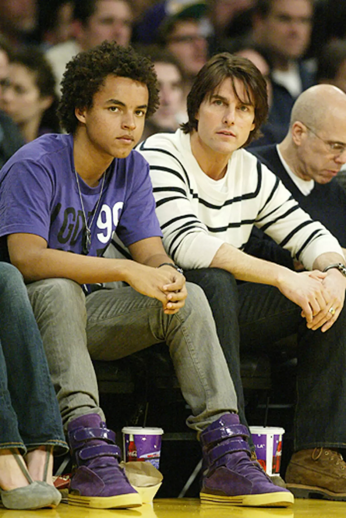 Hoeveel jaar, hoeveel winters: Tom Cruise en David Beckham het op die spel Lakers ontmoet 150308_3