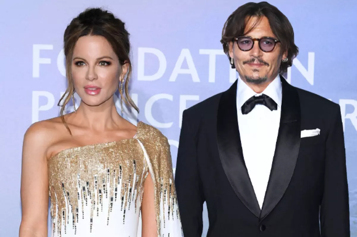 Kate Beckinsale, Sienna Miller, Johnny Depp, Princess Charlin og Prince Alber II á Gala-Kvöld í Mónakó