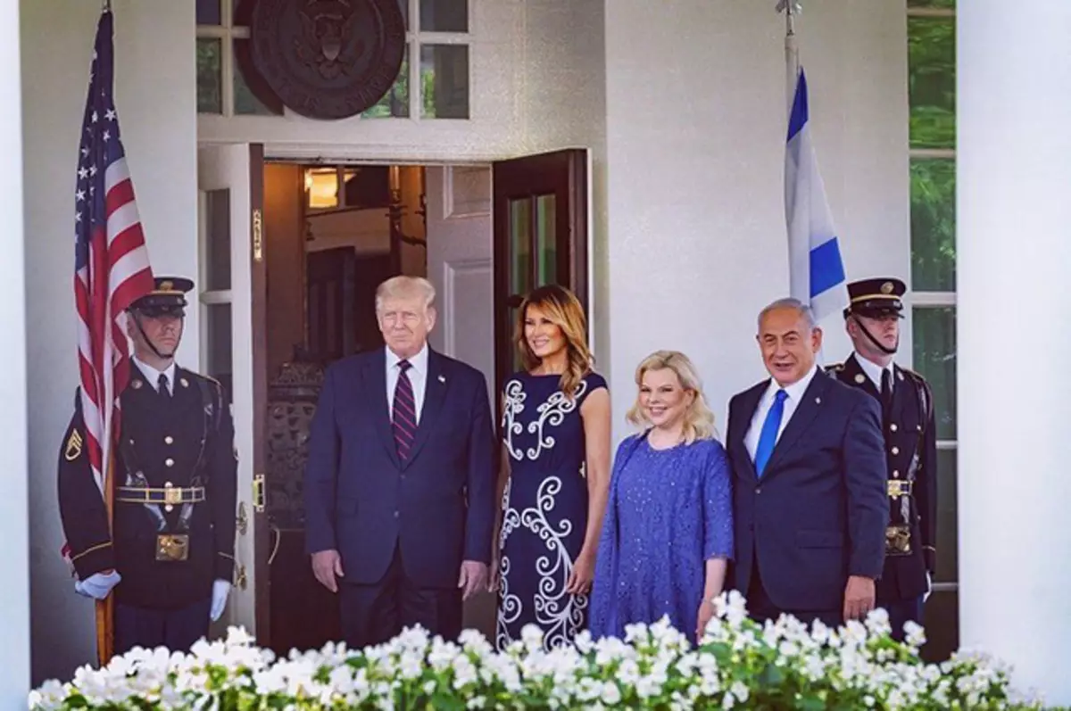 Donald naMelania Trump, Sarah naBenjamini Netanyahu