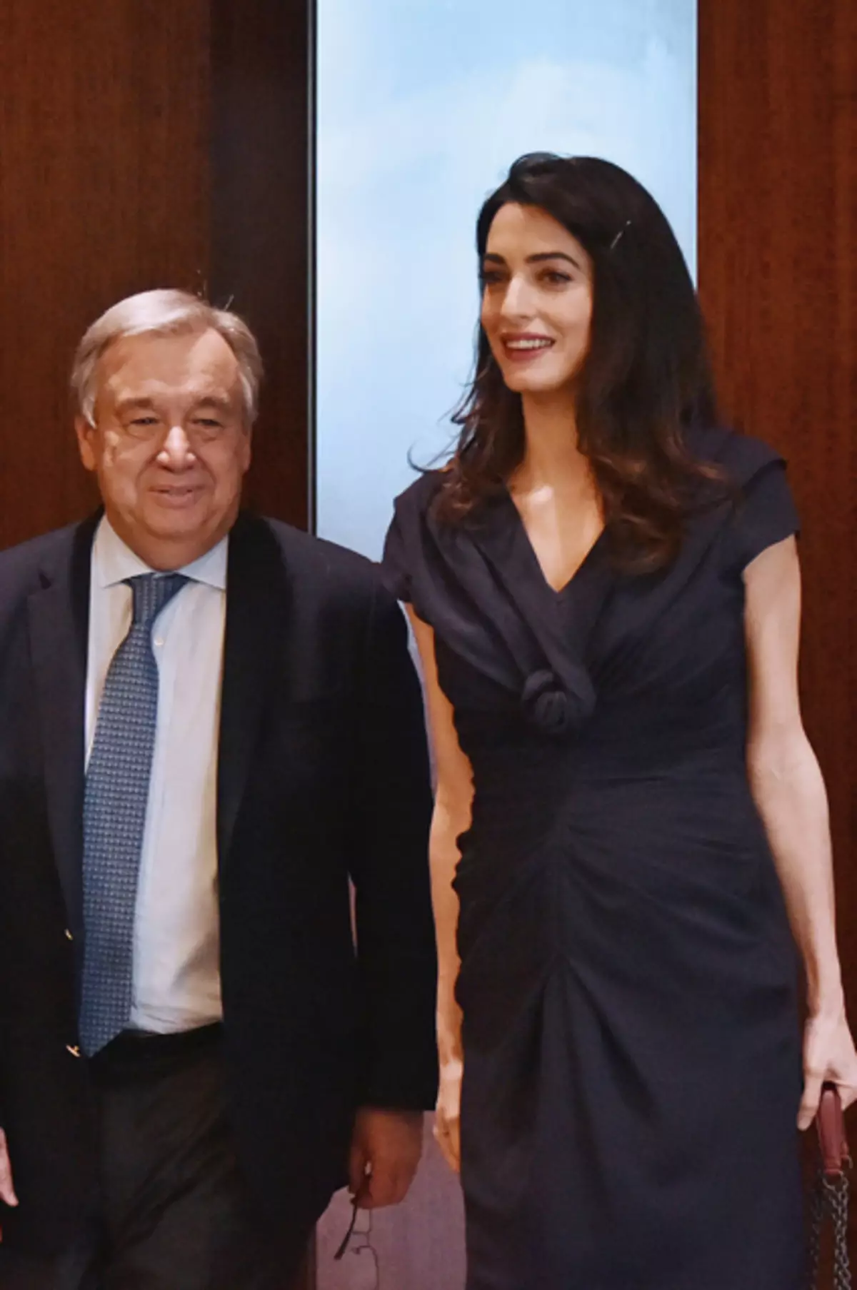 Antonio Guterry und Amal Clooney