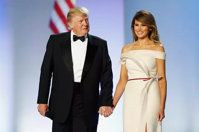 Donald i Melania Trump w przypadku inauguracji