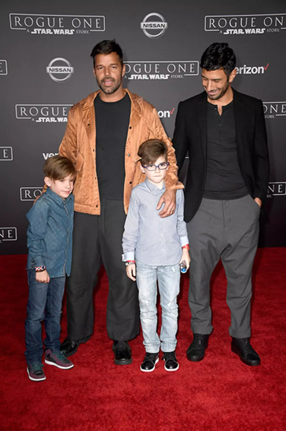 Ricky Martin i Jwan Jozef amb Sons Matteo i Valentino