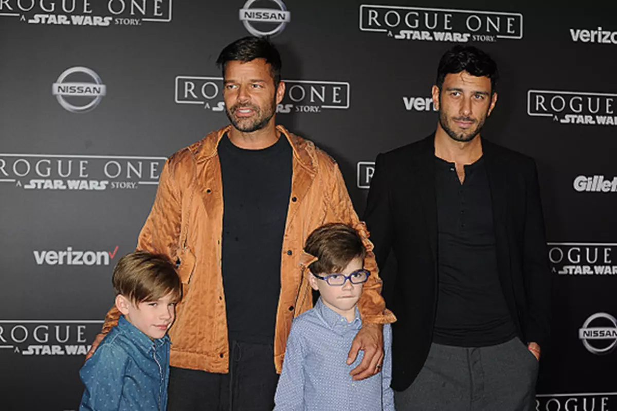 Ricky Martin i Jwan Jozef amb Sons Matteo i Valentino