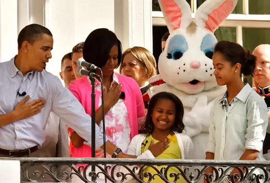 Michelle e Barack Obama: Pascua na Casa Branca