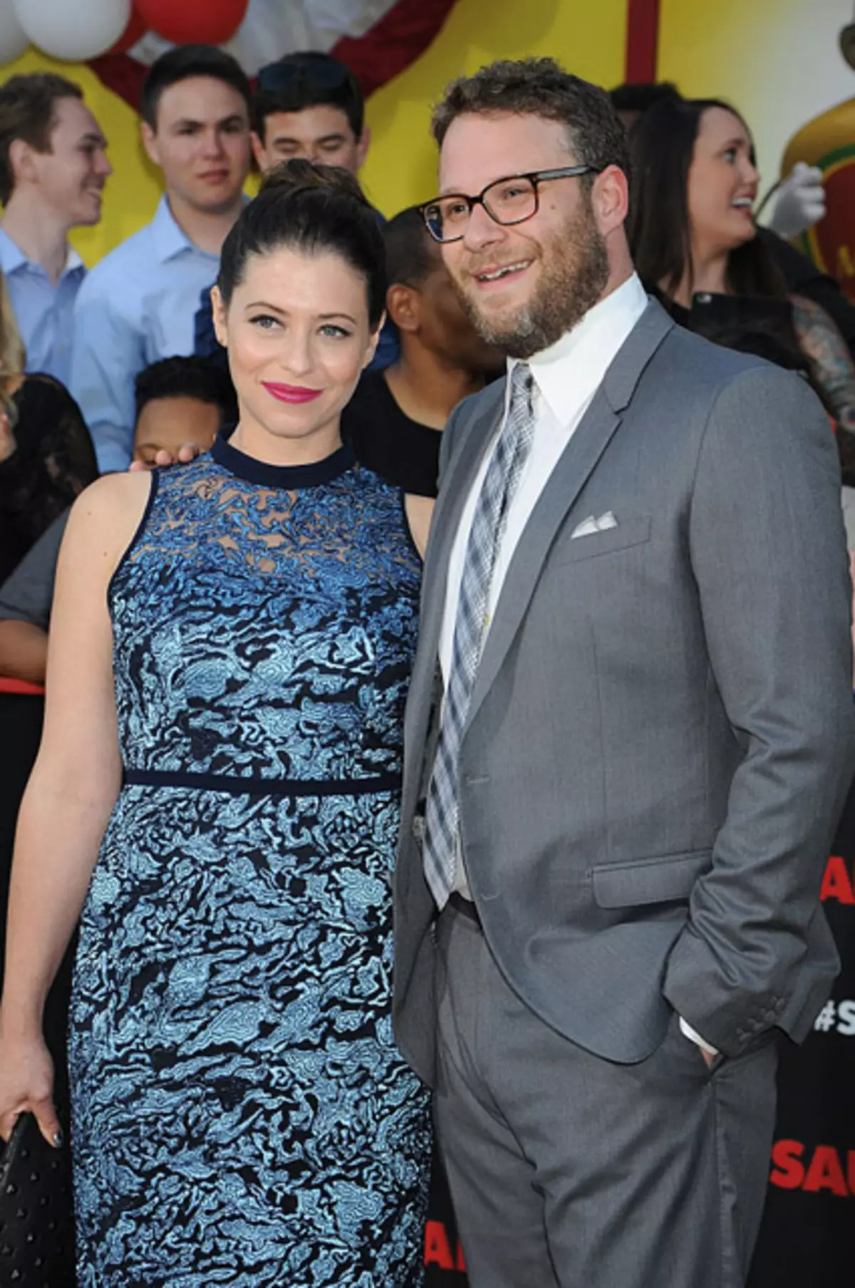 Seth Rogen met zijn vrouw Lauren Miller