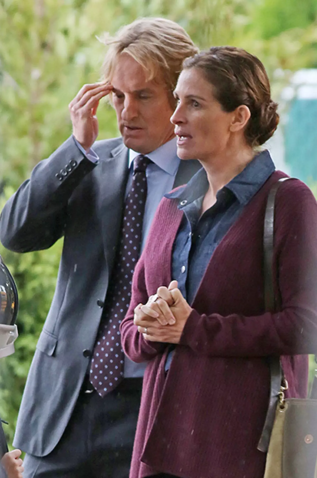 Owen Wilson sareng Julia Roberts dina syuting pilem