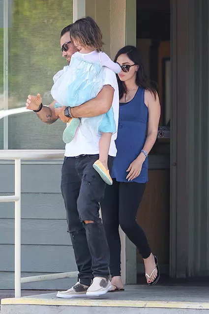 Megan Fox en Brian Austin Green with Sons Noah en Bodi