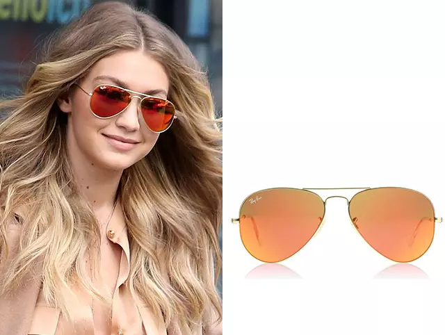 Jiji Hadid in Ray-Ban