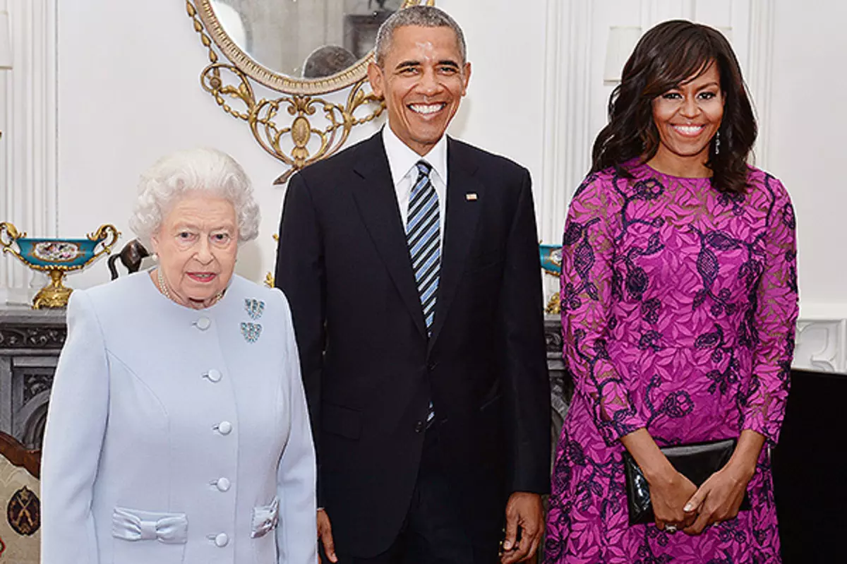 Baraki na Michelle Obama bahuye n'umwamikazi Elizabeth II