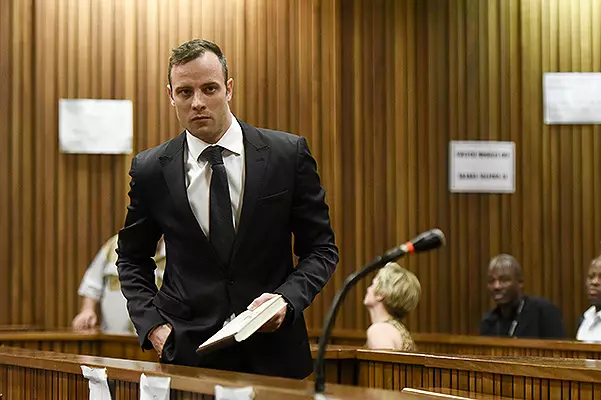 Oscar Pistorius na sesión xudicial de hoxe