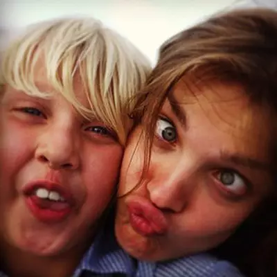 Natalia Vodyanova och son Lucas