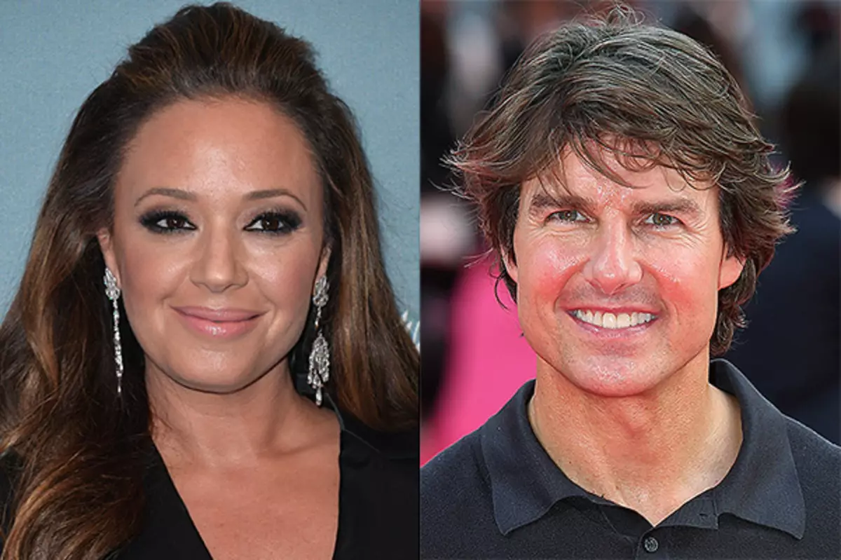 Lea Remini at Tom Cruise.