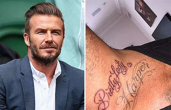 Tattoo Mania: David Beckham nanao tatoazy ho fanomezam-boninahitra ny harpa