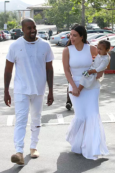 Kanye West და Kim Kardashian მისი ქალიშვილი