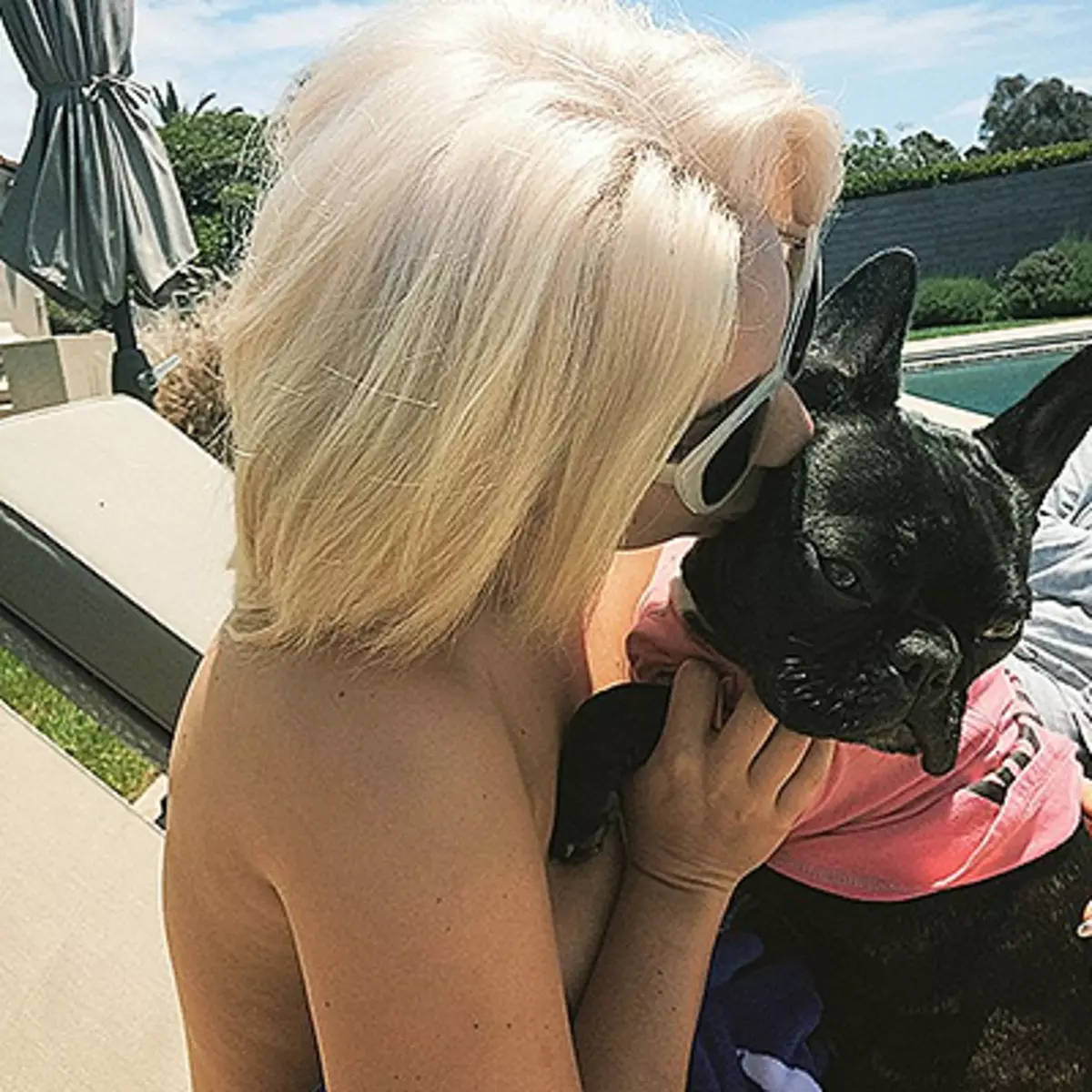 Lady Gaga amb mascota casolana