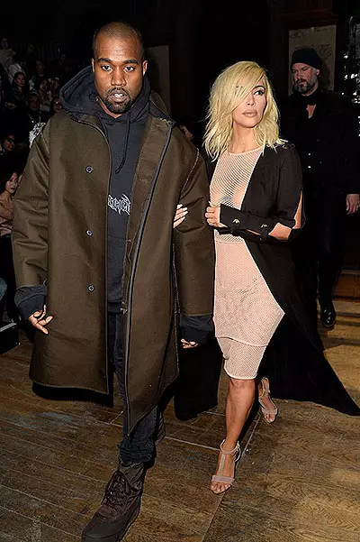 Kanye West an Kim Kardashian