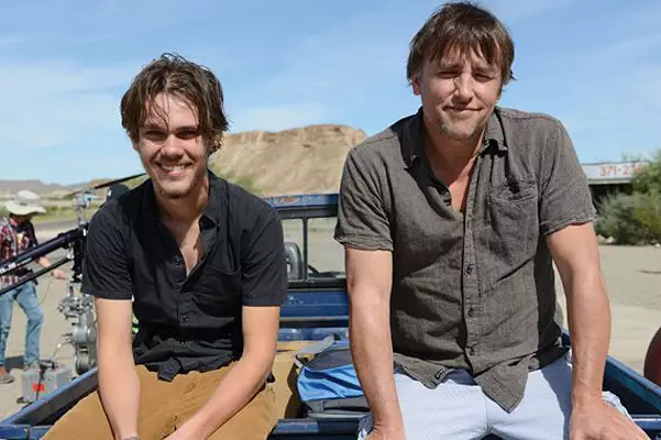 Elllar Coltreyne och Richard Linklater under filmning