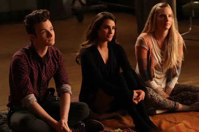 Chris Colfer, Lia Michel and Heather Morris in the series