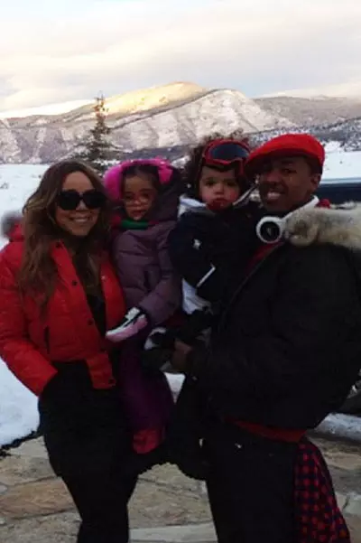 Mariah Carey dan Nick Cannon dengan anak-anak