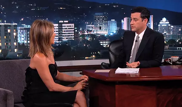 Jennifer Aniston และ Jimmy Kimmel