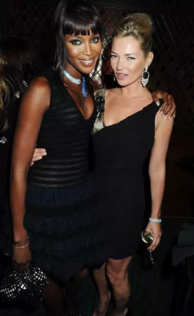 Modèles Kate Moss et Naomi Campbell