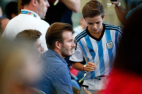 David Beckham con hijos