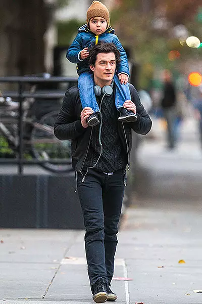 Orlando Bloom Son Flyn kanssa