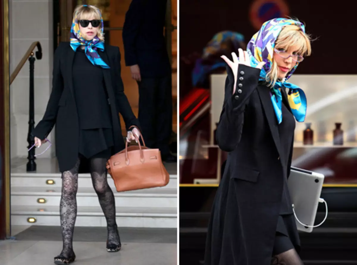 Celebrity Street Style: Babushka Courtney Love