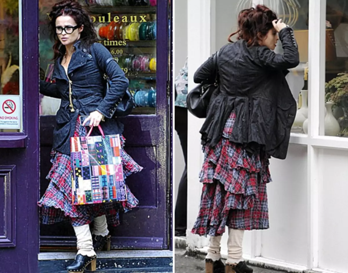 Celebrity Street Style: Helen Bonham Carter pakutenga